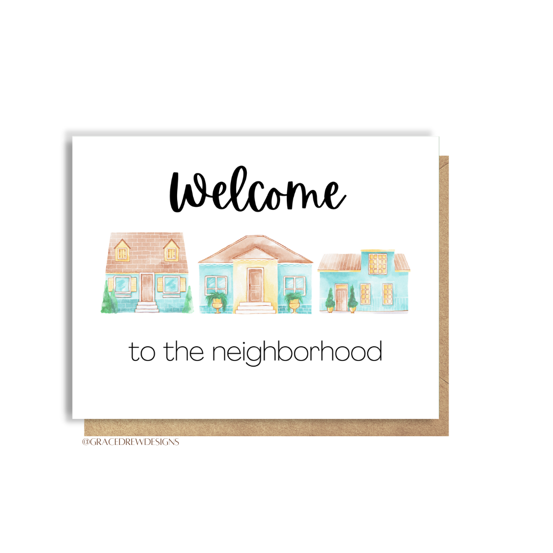 Welcome to the Neighborhood Greeting Card – GraceDrewDesigns